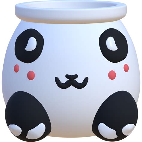 Esta 3d Panda Plantador Es Perfecto Para Tu Interior Plantas El Negro