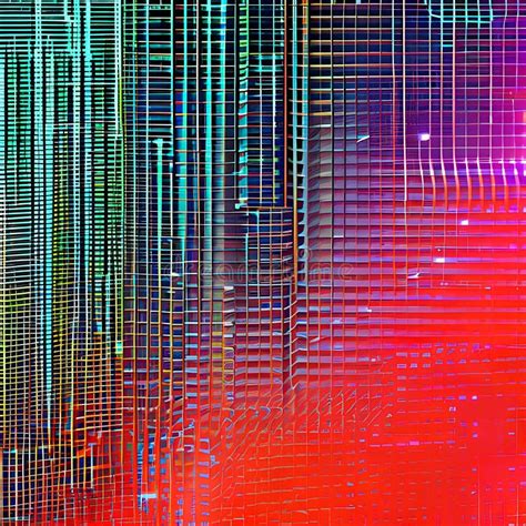 A Futuristic Digital Texture With Neon Grids And Glowing Lines