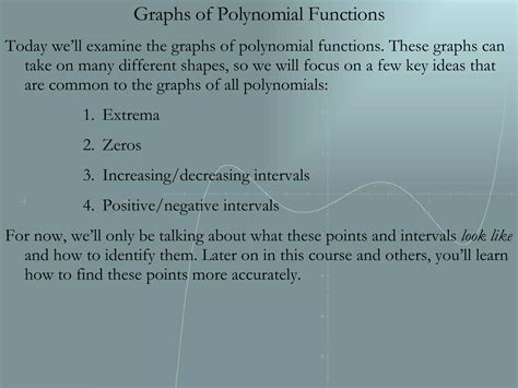 41008 Graphs Of Polynomials Ppt