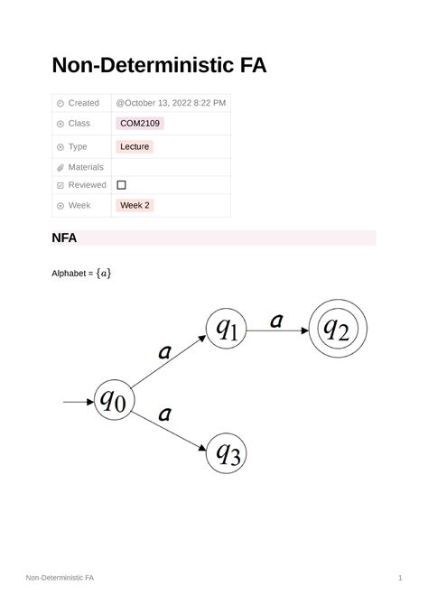 non deterministic fa notes on the lecture from week 2 non