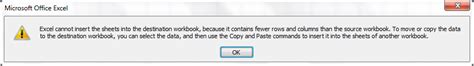 Excel Cannot Insert The Sheets Into The Destination Workbook Because