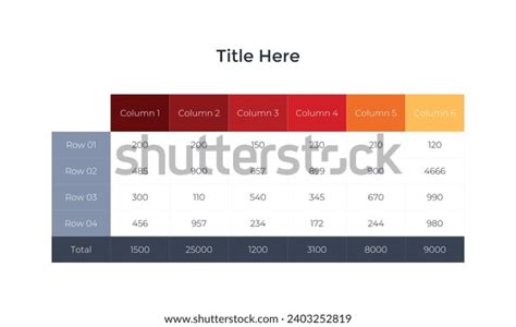 Modern Table Layout Template Highlighted Row Stock Vector Royalty Free 2403252819 Shutterstock