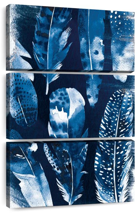 Bungalow Rose Kerner Midnight Blue Feathers Wayfair