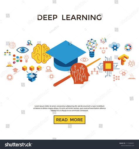 Digital Vector Deep Structured Learning Artificial Stock Vector