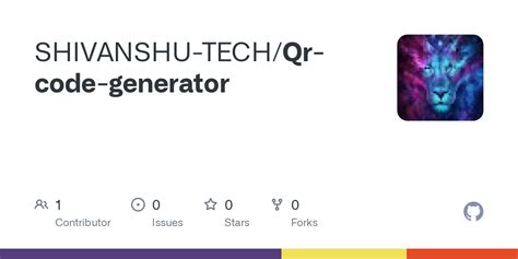GitHub SHIVANSHU TECH Qr Code Generator