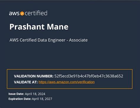 Prashant Mane On Linkedin Aws Cloudcomputing Dataengineering Awscertified 10 Comments