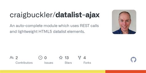 Github Craigbucklerdatalist Ajax An Auto Complete Module Which Uses Rest Calls And