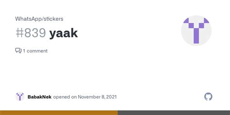 Yaak · Issue 839 · Whatsappstickers · Github