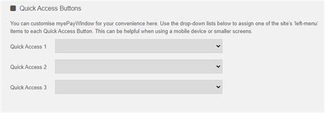 Quick Access Buttons