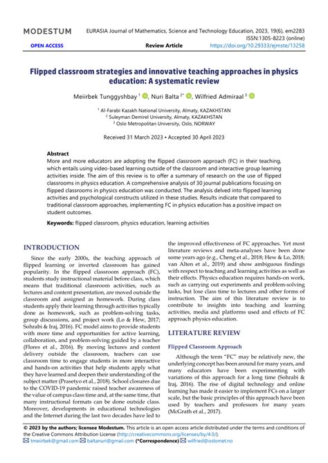 Pdf Flipped Classroom Strategies And Innovative Teaching Approaches