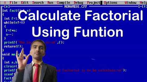 How To Calculate Factorial Using Funtion In C Language Youtube