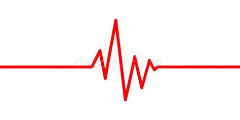 Red Heartbeat Line Icon Pulse Trace Ecg Or Ekg Cardio Graph Symbol For Health Medical