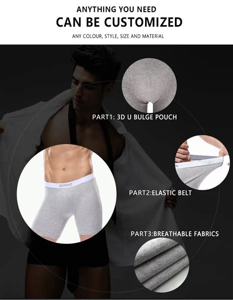 Custom Long Modal Spandex Fabrics Boxer Underwear For Men Buy Oem