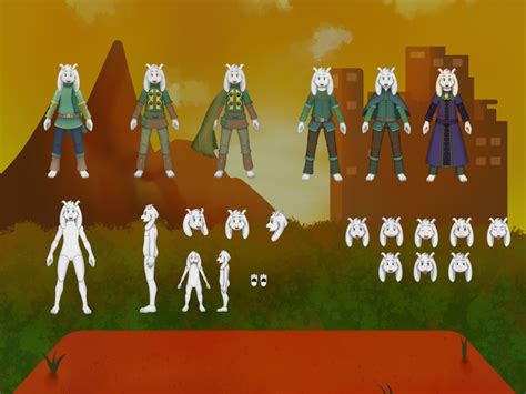 Asriel Dreemurr Reference Sheet Weasyl