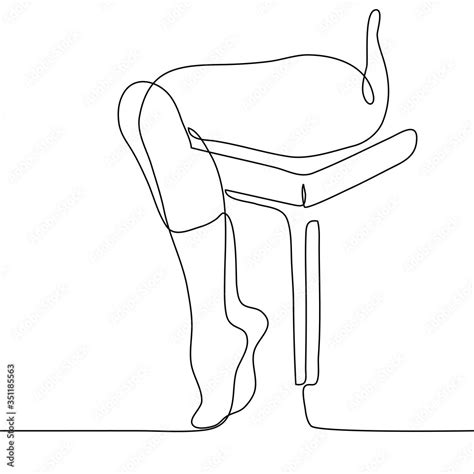 Silhouette Of Female Slim Legs On Tiptoes Legs Of A Woman Who Is Sitting On A Chair And Holding