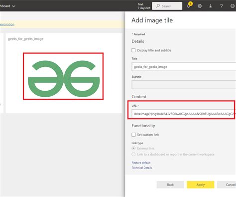 power bi how to add image to dashboard geeksforgeeks