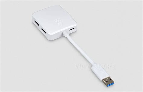 树莓派官方usb30集线器 扩展四个usb30 Type A端口 下行端口传输速度高达5gbps