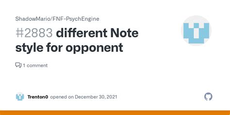 Different Note Style For Opponent Issue ShadowMario FNF PsychEngine GitHub