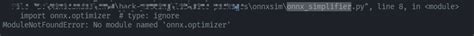 Modulenotfounderror No Module Named Onnx Optimizer
