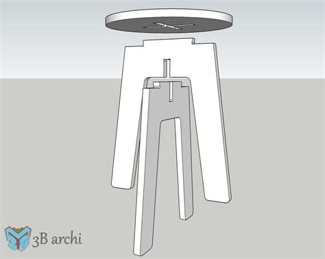 Plywood Table Cnc Stool Plans Cnc Router Cut Files Mdf Etsy