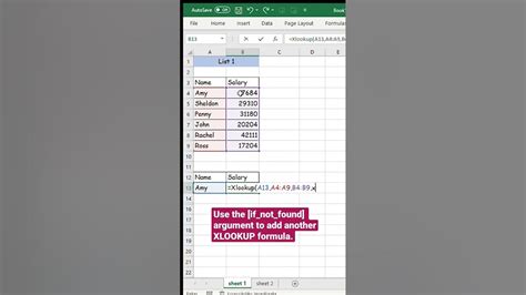 Get Value From 2 Lists Using Xlookup Excel Shortfeed Shorts Youtube