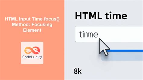Html Element Focus Method Focusing Element Codelucky