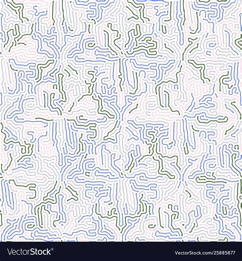 Diffusion Reaction Seamless Pattern Black Vector Image