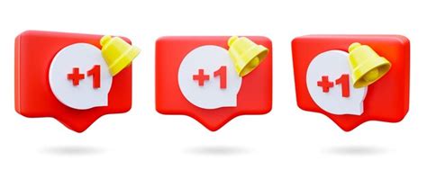 Premium Photo Bell Alert Notification Icon 3d Render Social Media