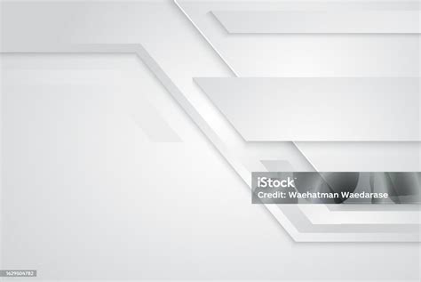 흰색과 회색 배경 벡터가 차원을 겹칩니다 벡터 일러스트레이션 비즈니스 스타일 0명에 대한 스톡 벡터 아트 및 기타 이미지 0명 3차원 형태 가리기 Istock