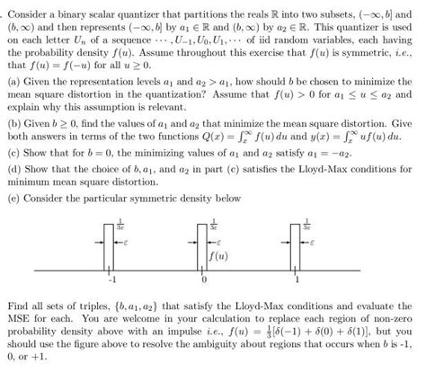 Consider A Binary Scalar Quantizer That Partitions