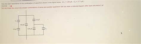 Solved Find The Total Capacitance Of The Combination Of Chegg Com