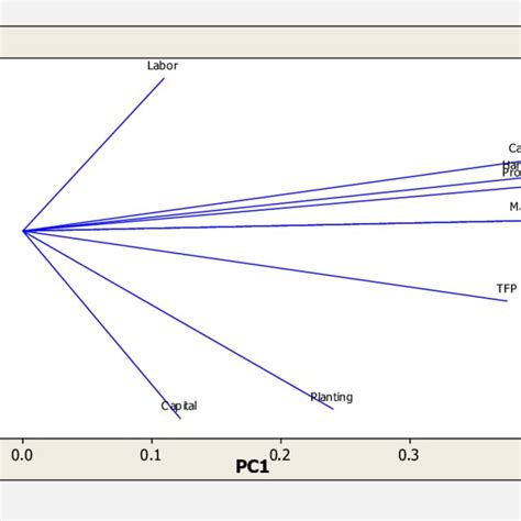 Loading Plot Of Pc1 And Pc2 Scores Based On Variable Weights