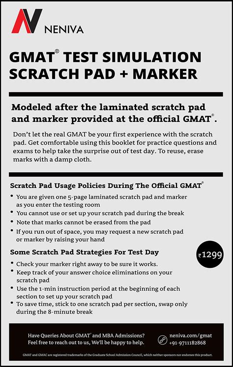 Gmat Test Simulation Laminated Scratch Pad With Two Markers Ansh