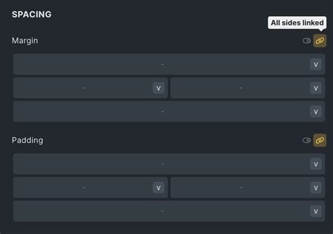 Link Spacing Controls By Default Feature Requests Improvements