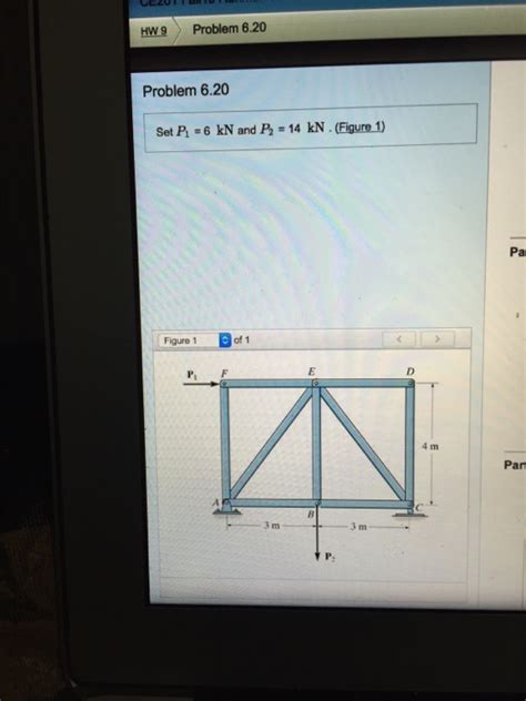 Solved A Determine The Force In Member Ab And State If The