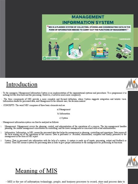 Mis Unit 1 Pdf Information System Management Information System