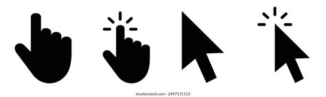 109 张 Computer Mouse Click Cursor Gray Arrow Icons Set And Loading