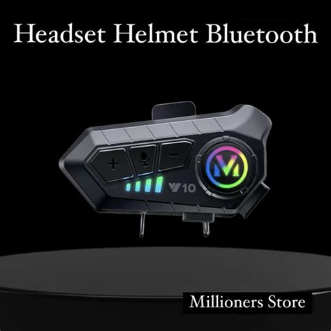 Jual Intercom Y Helmet Headset Bluetooth Waterproof Helm Sepeda Motor