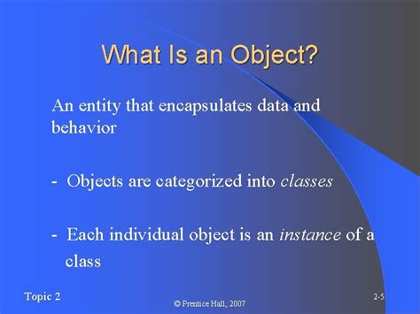 Topic 2 Introduction To Object Orientation Objectoriented Systems
