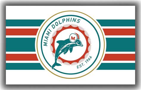 🔥 Free Download Miami Dolphins Football Team Memorable Retro Flag