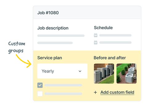 custom fields for scheduling and field service crm workiz