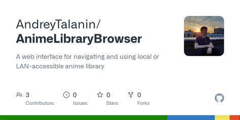 GitHub AndreyTalanin AnimeLibraryBrowser A Web Interface For Navigating And Using Local Or