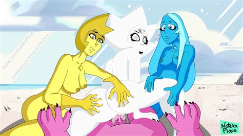 Rule 34 1boy 3girls Blue Body Blue Diamond Steven Universe Blue