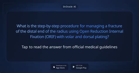 What Is The Step By Step Procedure For Managing A Fracture Of The Distal End Of The Radius Using
