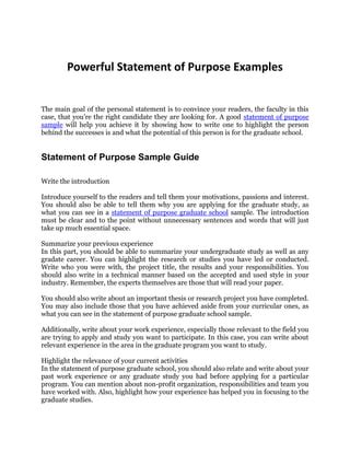 Statement Of Purpose Sample Your Complete Guide To An Awesome SOP PDF