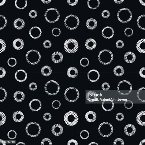 손 원형 파스텔 끝 없는 배경을 원활한 벡터 기하학 패턴 질감된 기하학적 그림 그려 그래픽 일러스트 레이 션 배치 배경 커버 표면 인쇄 검은색에 대한 스톡 벡터 아트 및