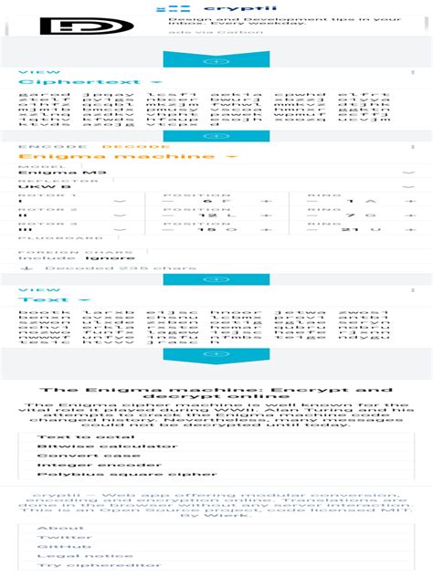 The Enigma Machine Encrypt And Decrypt Online Cryptii Pdf