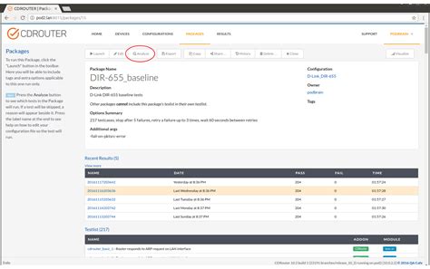 An Overview Of The Analyze Button In Cdrouter Ui Qa Cafe Support