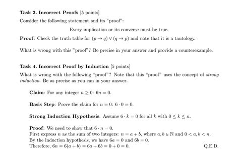 Solved Task 3 Incorrect Proofs 5 Points Consider The