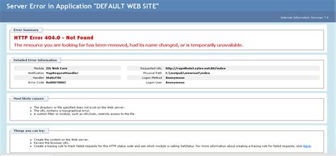 Need Help With Iis Error Ragezone Mmo Development Forums